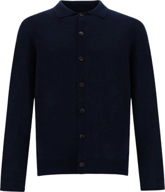 Herno Rippstrick-Wollcardigan - - Knitwear - Herren - Blau - M