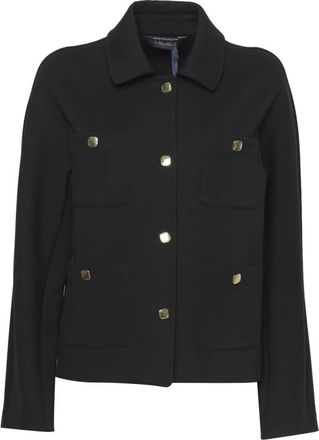 Max Mara Femme, Vestes, Noir, Taille: 42 FR Smmarmonioso Crop Jacket
