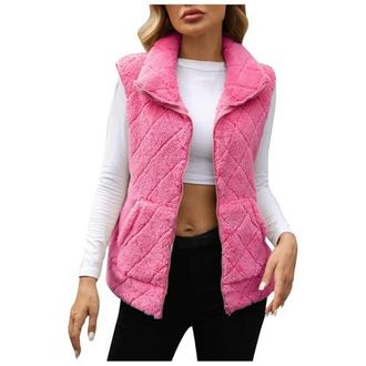 Generic Gilet sans Manche Femme Gilet Femme D&eacute;contract&eacute; Quotidien Ville Cardigan Ample Imprim&eacute; - Fermeture Zipp&eacute;e pour Look Casual Moderne Et Confortable
