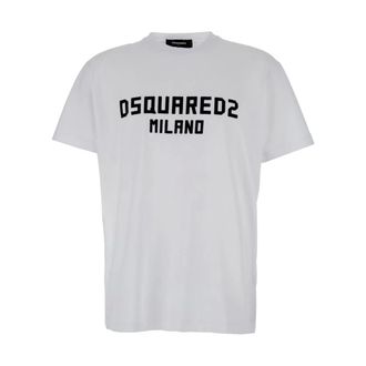 Dsquared2 Homme, Tops, Blanc, Taille: S T-Shirt Cool Fit