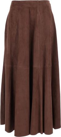 Arma Femme, Jupes, Brun, Taille: 38 FR Elen Suede Skirt