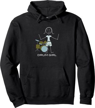 Whyitsme Design Funny Womens Drum Girl Drummer Pullover Hoodie
