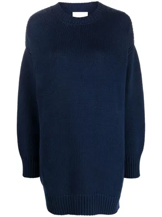 SA SU PHI Nan Kaschmirpullover mit tiefen Schultern - Blau