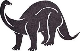 Homemania HOMESRV-49 Wanddeko Dinosaurier mit Schubladen für Studenten, Wohnzimmer, Schwarz, aus Metall, 54 x 0,15 x 39 cm