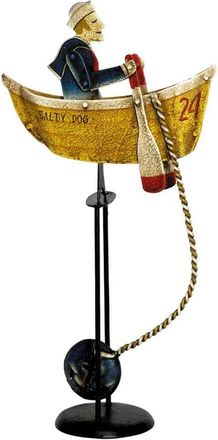 Authentic Models Balance-Figur, Pendelfigur - Motiv: Salty Dog, Matrose im Boot - H&ouml;he: 54 cm