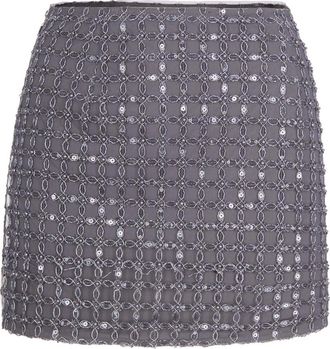 Rotate Rotate Birger Christensen, Femme, Jupes, Gris, Taille: 40 FR Short Skirt