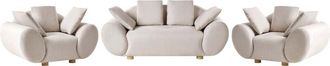 Beliani Sofa Set 4-Sitzer RINGEL Stoff Hellbeige