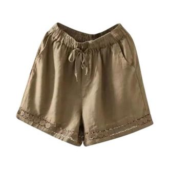 Generic Short Femme Taille &Eacute;lastique Grande Taille Bermuda Trail Large Golf Basse Genoux Rugby Doubl&eacute; Electrostimulation Longueur Battle Trou&eacute; Pole Fond Elast