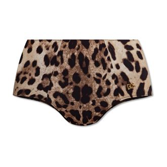Dolce & Gabbana Guainetta High-Waist Bikini-Unterteil - - Swimwear - Damen - Braun - XL