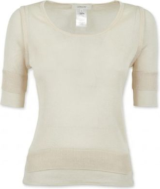 Christophe Lemaire Femme, Tops, Blanc, Taille: 40 FR Top Trompe-loeil Sans Couture