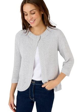 Damart Gilet-bol&eacute;ro Maille Ruban Femme Gris Taille 38/40