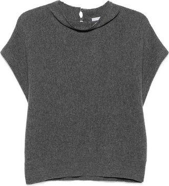 Brunello Cucinelli Pull Col Rond - Gris