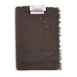 Brunello Cucinelli Kaschmir-Seidenschal mit Pailletten - - Accessories - Damen - Braun - ONE SIZE