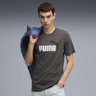 Puma Essentials 2 Colour No. 1 Logo T-Shirt Herren, Kleidung, Grau, L