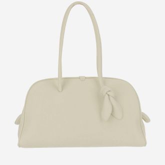 Jacquemus Womens Shoulder Bag Tourism Ivory Calfskin Leather