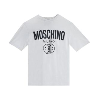 Moschino Two Smile T-Shirt - - Tops - Herren - Grau - S