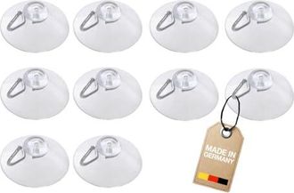 Westmark 10 Crochets Ventouses, &oslash; 2 cm, Rond, Plastique/m&eacute;tal, Transparent/argent&eacute;, 531822E1