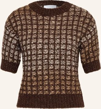 Rich & Royal Strickshirt Mit Glitzergarn braun