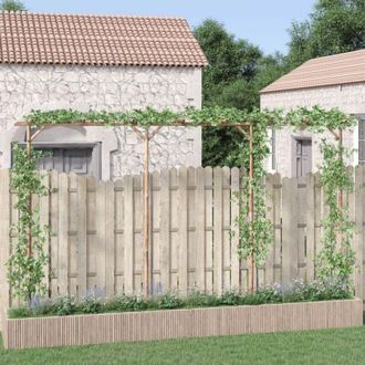 vidaXL Vidaxl - Pergola en bambou 385x40x205 cm - Construction r&eacute;sistante aux intemp&eacute;ries - Pour plantes grimpantes et d&eacute;coration ext&eacute;rieure