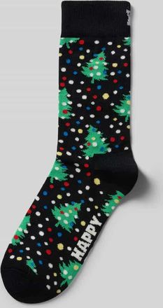 Happy Socks Socken mit Label-Print Modell Christmas Night