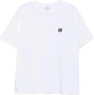 Maison Kitsun&eacute; Wei&szlig;es Crew Neck T-Shirt - - Tops - Herren - Wei&szlig; - XL