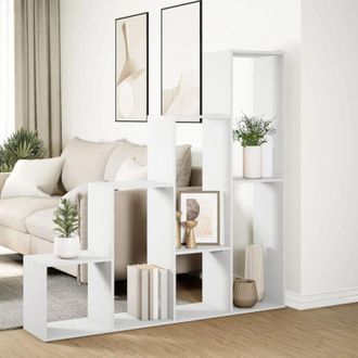 vidaXL vidaXL Raumteiler Regal wei&szlig; 143,5x29x143,5cm