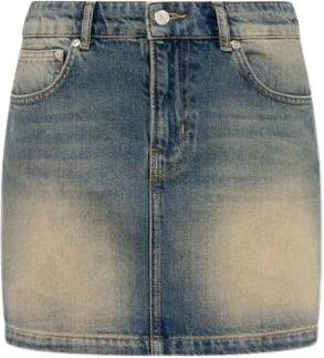 Moschino Femme, Jupes, Bleu, Taille: W32 Mini-jupe en jean de coton