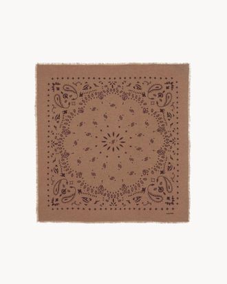 Kujten Grand bandana cachemire imprim&eacute; - Grand Bandana Hachiko