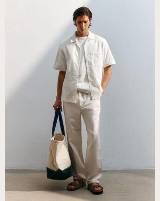 Arket Hose Aus Leinenmix -Beige