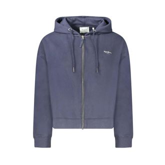 Pepe Jeans London Blaue Baumwoll Damen Pullover Hoodie - - Sweatshirts & Hoodies - Damen - Blau - XS