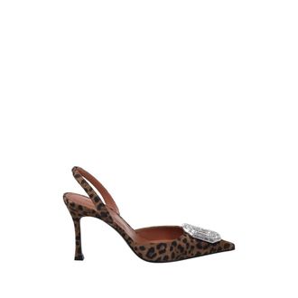Amina Muaddi Camelia Sling 90 Suede - - Shoes - Damen - Braun - 41 EU