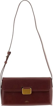 A.P.C. A.p.c. - Sac port&eacute; &eacute;paule structur&eacute; - Femme - Sacs - Rouge - Taille: ONE Size