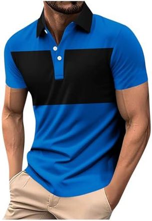 Generic Chemise de golf extensible d&eacute;contract&eacute;e &agrave; manches courtes et col rabattable, l&eacute;g&egrave;re, polyvalente, &eacute;l&eacute;gante, confortable, respirante, pour le travail, 
