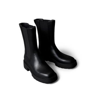 Calvin Klein Bottines crant&eacute;es en cuir
