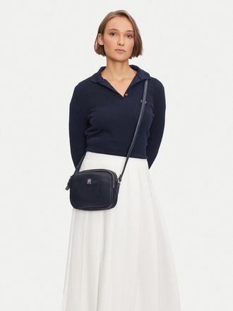 Tommy Hilfiger Handtasche Tommy Hilfiger Poppy Th Crossover AW0AW15638 Dunkelblau