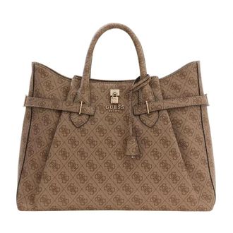 Guess Latte Logo Handbag - - Bags - Damen - Braun - ONE SIZE