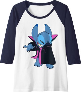 Disney Lilo & Stitch Halloween Stitch Vampire Costume Raglan