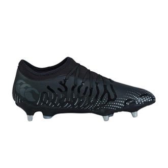 Canterbury Of New Zealand Speed Infinite Team Rugby-Stiefel f&uuml;r weichen Boden f&uuml;r Herren (Schwarz/Silber)