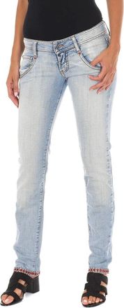 Met Skinny Jeans mit Perlen-Details - - Jeans - Damen - Blau - W27