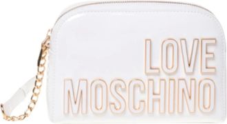 Love Moschino Femme, Sacs, Blanc, Taille: ONE Size Lettering Cross Body Bag