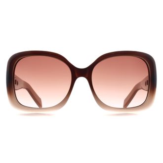 Karen Millen KM5053 182 braun verblasst brauner Farbverlauf Sonnenbrille