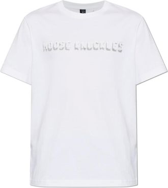 Moose Knuckles Homme, Tops, Blanc, Taille: S Connor Logo T-Shirt
