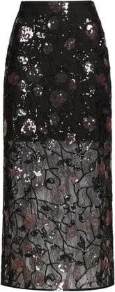 Rotate Jupe crayon &agrave; dentelle et pailettes