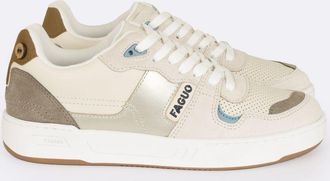 Faguo Baskets &eacute;crues & beiges cuir - CEIBA