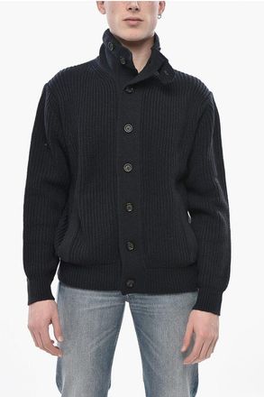 Paolo Pecora Wool-Blend High-Neck Cardigan size Xxl