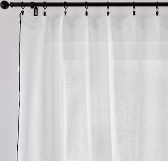 La Redoute Interieurs Panneau Voilage En Lin Biais Noir Onega
