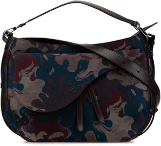 Dior Hobo Bags - Peter Doig Denim Camouflage Soft Saddle Bag - Gr. unisize - in Braun - f&uuml;r Damen