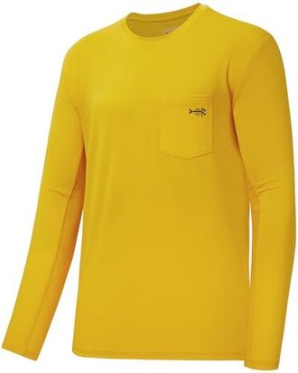 Bassdash T-Shirt à Manches Longues pour Homme UPF 50+ Performance Protection Solaire UV Pêche Randonnée Chemises de Sport
