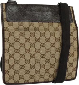 Gucci Pre-owned Toile sacs-gucci - Femme - Pre-owned - Beige - Taille: ONE Size