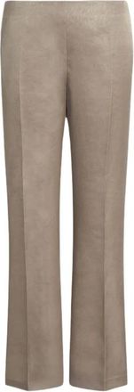 Alberta Ferretti Femme, Pantalons, Gris, Taille: 38 FR Pantalon en Soie Jambe Droite